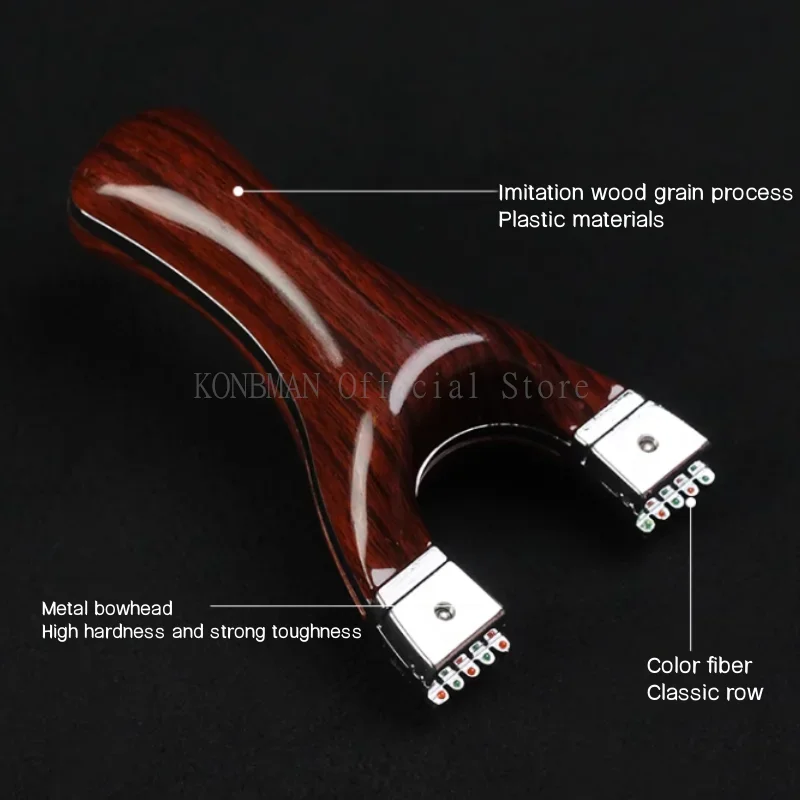 Outdoor Hunting Fast Pressing Wooden Grip Slingshot Flat Rubber Band ...