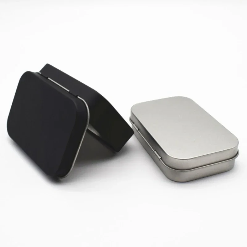 Metal Rectangular Empty Mini Tin Box Tinplate Push Candy Pill Cases ...