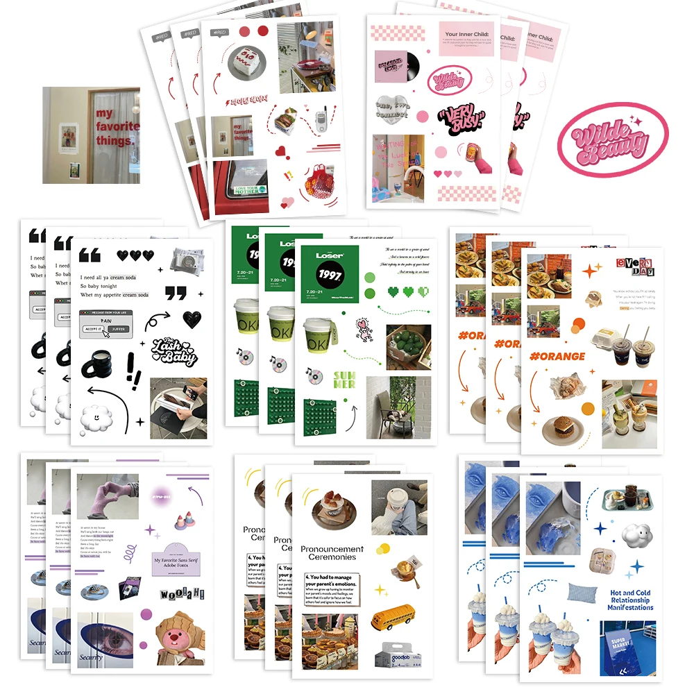 32Sheets-Children-DIY-Puzzle-Sticker-Ins-Vsco-Assemble-Collage-Stickers ...