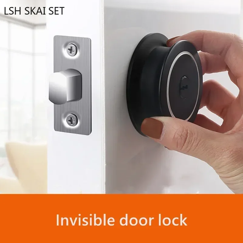 Sliding-Door-Invisible-Lock-Zinc-Alloy-Single-sided-Lock-Indoor-Wooden ...