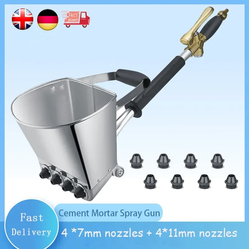 Wall-Mortar-Sprayer-Gun-Cement-Mortar-Spray-Gun-Stucco-Shovel-Hopper ...