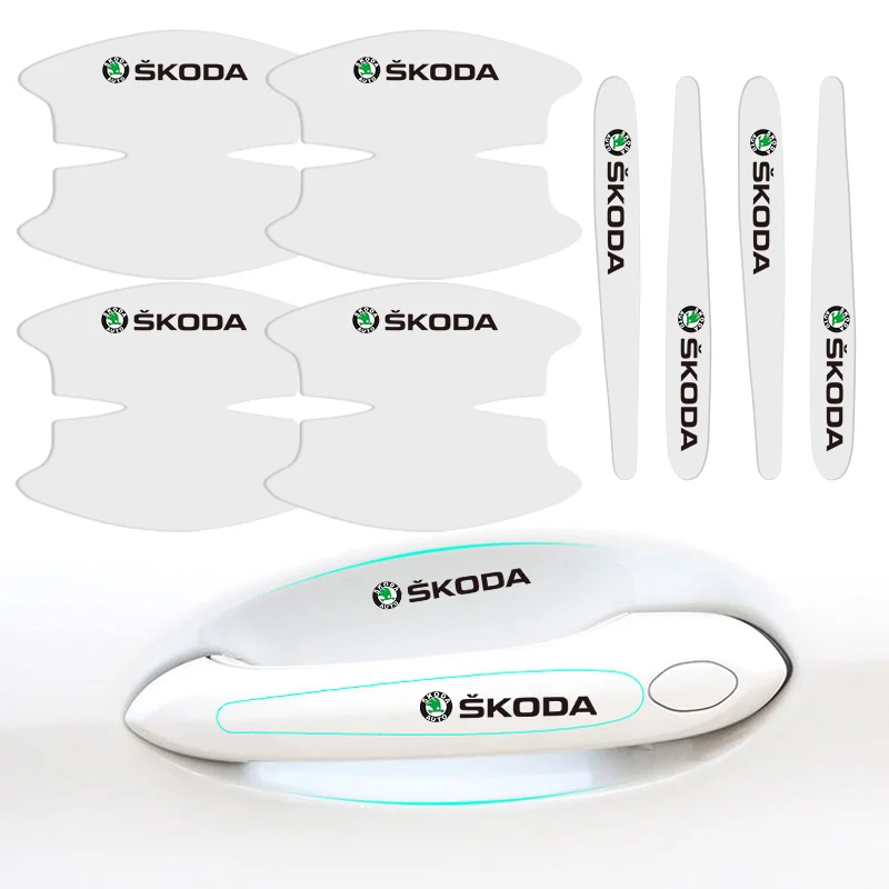 8Pcs-Car-Logo-Door-Handle-Stickers-TUP-Anti-Scratch-Protective-Film-For ...