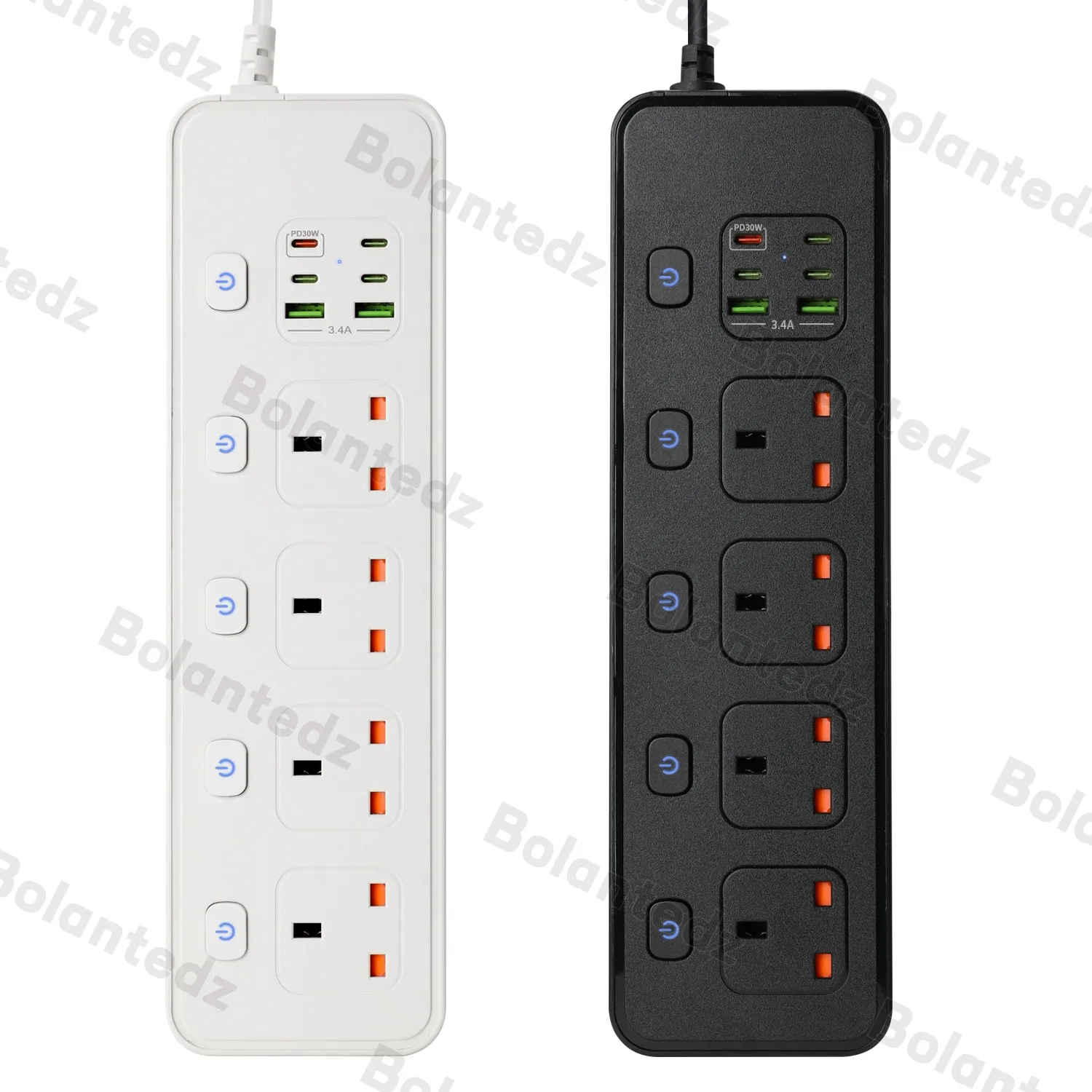 Power-Strip-Electric-Socket-UK-MY-SG-with-3USB-TypeC-PD30W-13A-3250W ...