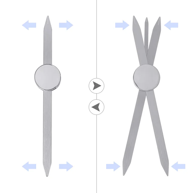 Silver Eyebrow Ruler Compass Stainless Steel Microblading Caliper Ratio ...