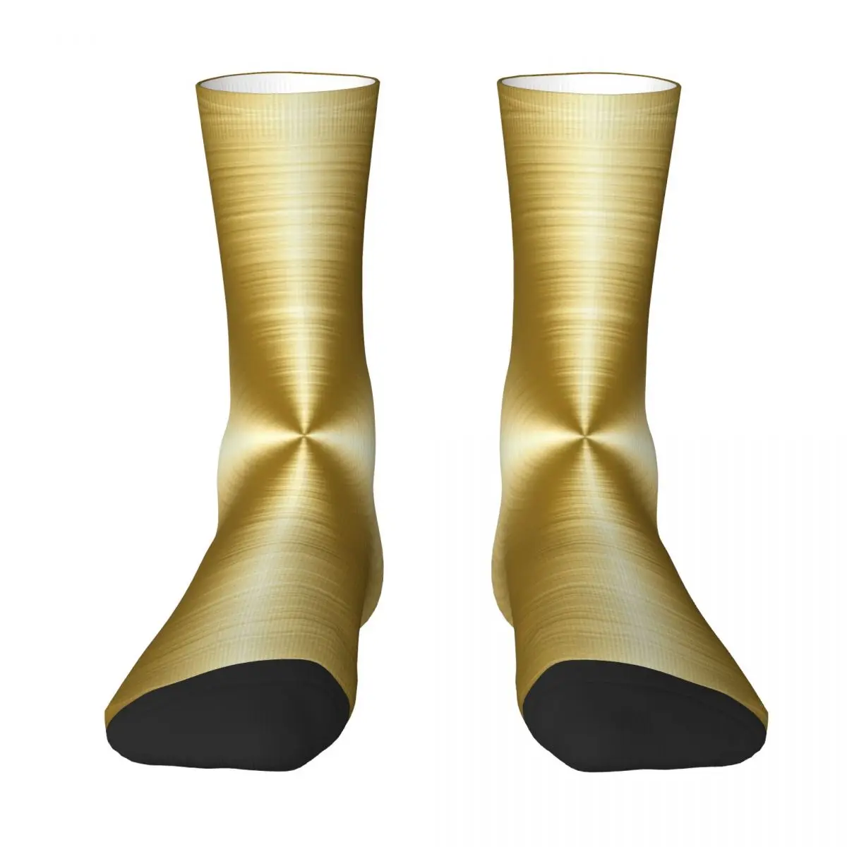 Brushed Gold Radial Metal Socks Harajuku High Quality Stockings All ...