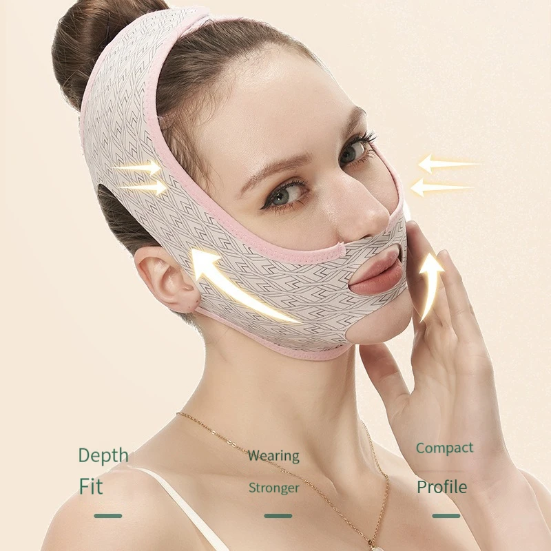 1pc Face Slimming Bandage V Line Cheek Chin Neck Shaper Massage Strap ...
