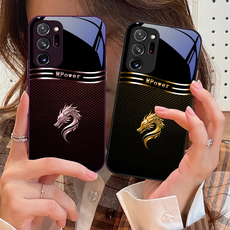 Tempered Glass Phone Case For Samsung Galaxy Note 8 9 10 PRO 20 Ultra ...