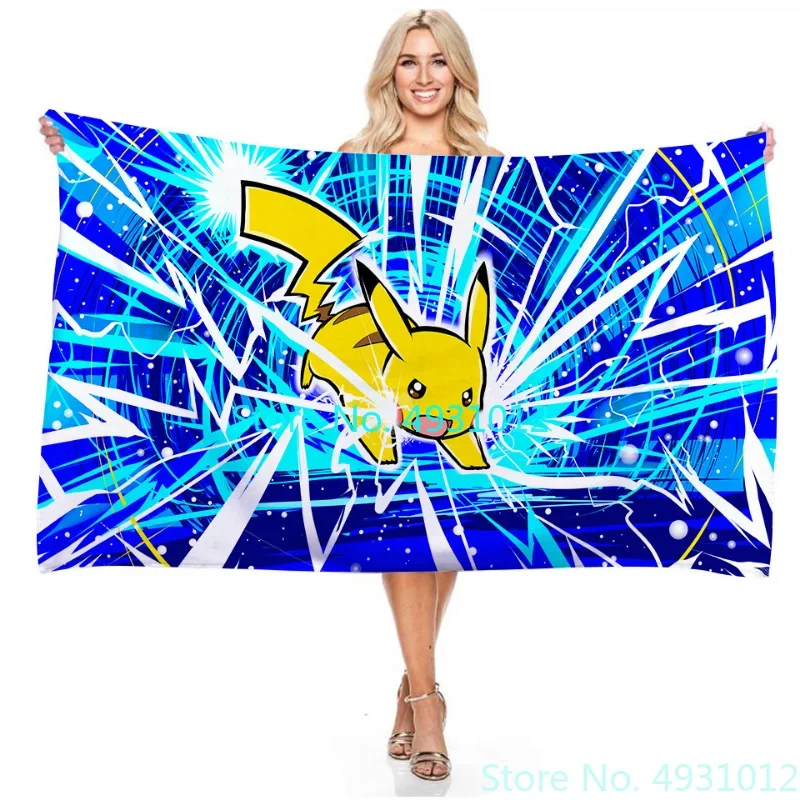 Toallas-de-playa-de-ducha-de-Pokemon-Pikachu-de-Anime-Toalla-de-ba-o ...