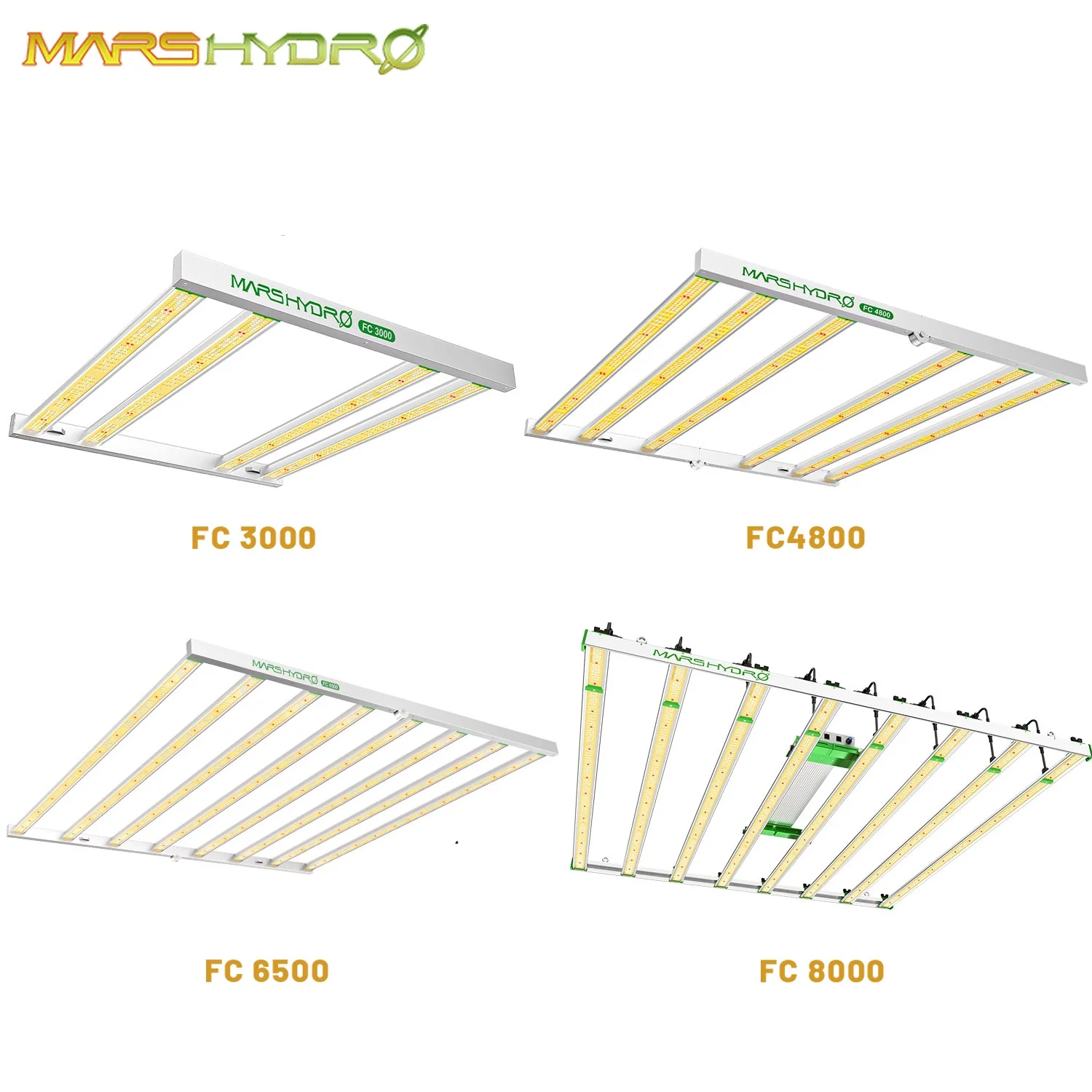 Mars Hydro Luz Led de cultivo FC 3000, 4800, 6500, espectro completo ...