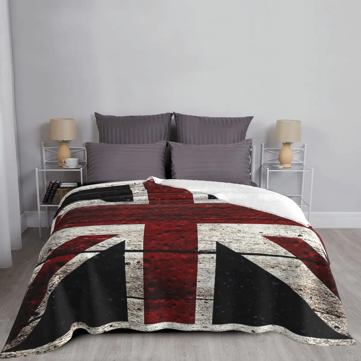 Union Jack Flag of the UK Throw Blanket Super Soft Printing Family Car ...