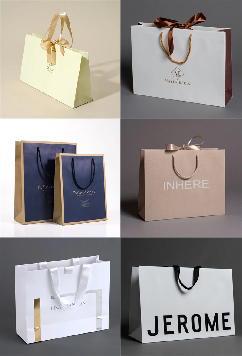 Wholesale Promotional Luxury Custom Printed Brand Logo Paper Bag for ...
