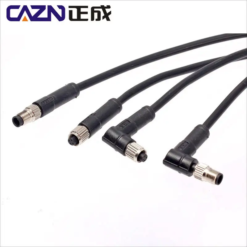 M5-4pin-Cable-Overmolded-Male-4-Pin-Connector-PVC-4-pin-Cordset-No ...