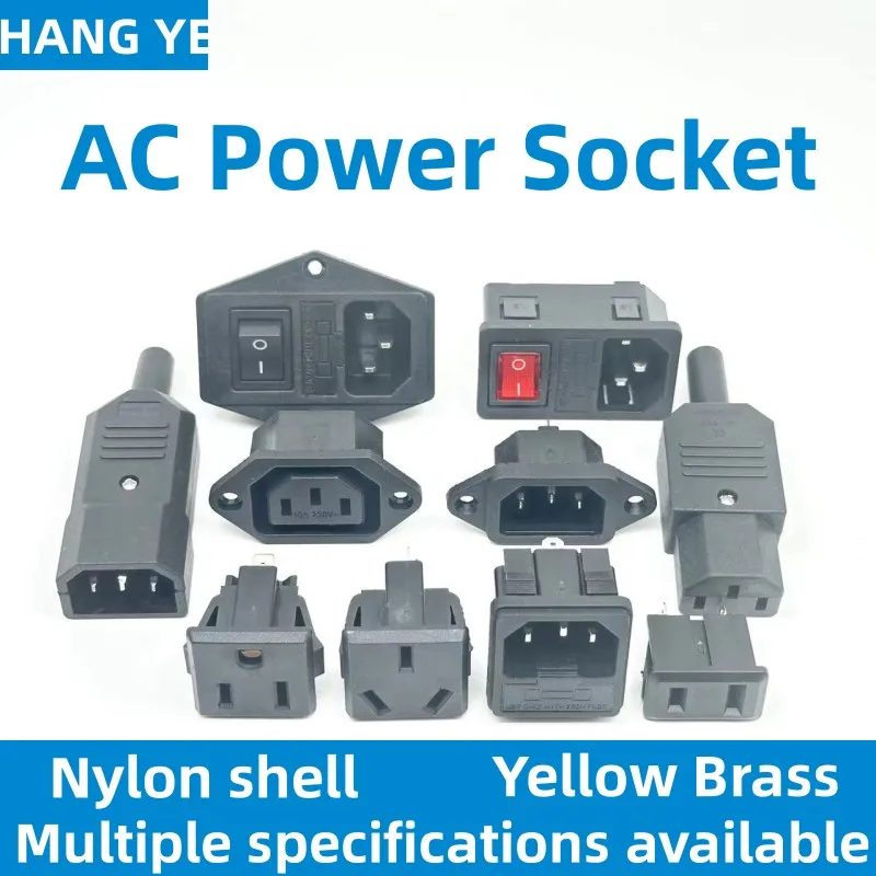 Black-CE-IEC320-C13-C14-AC-Power-Panel-Socket-PDU-UPS-Rewirable-Wiring ...