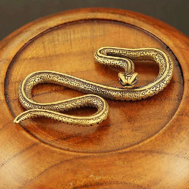 Copper Brass Mini Snake Antique Bronze Decor Figurines For Interior ...