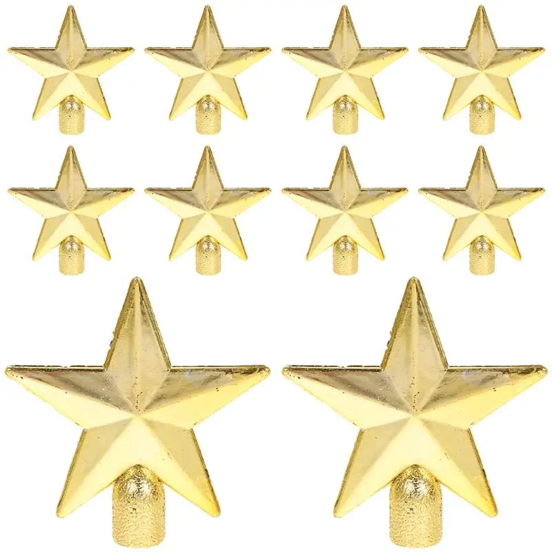 10pcs Mini Christmas Star Tree Topper Christmas Tree Decors Party ...