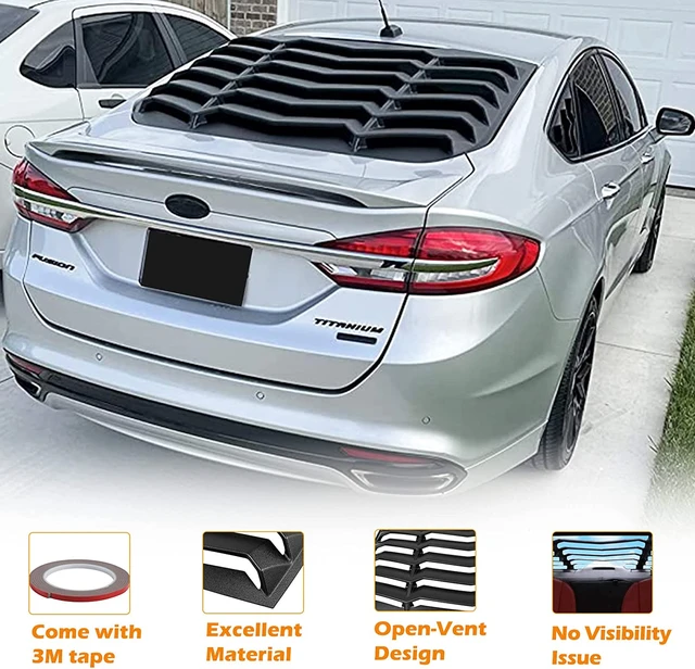 TML Rear Window Louver for The 2013-2020 Ford Fusion ABS Windshield Sun ...