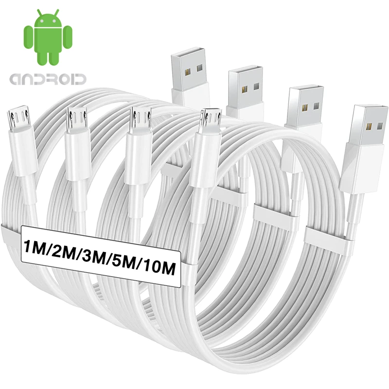 1-10M-Extra-Long-Micro-USB-Charging-Data-Cable-Charger-Cable-Wire-Cord ...