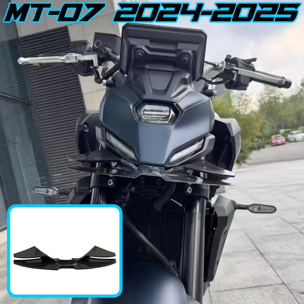 For YAMAHA MT-07 MT07 2024+ ABS Carbon Motorcycle Naked Front Spoiler ...