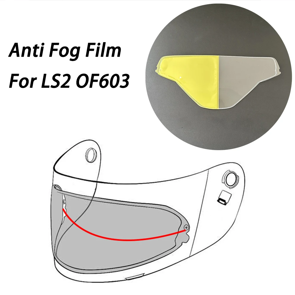Motorcycle Helmets Lens Film For LS2 OF603 Helmet Visor Anti Fog Film ...