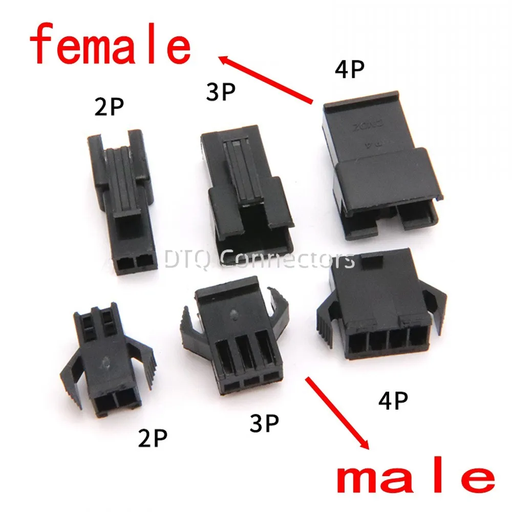 1000PCS-JST-SM-Connector-Plug-Pitch-2-54MM-Female-and-Male-Housing ...