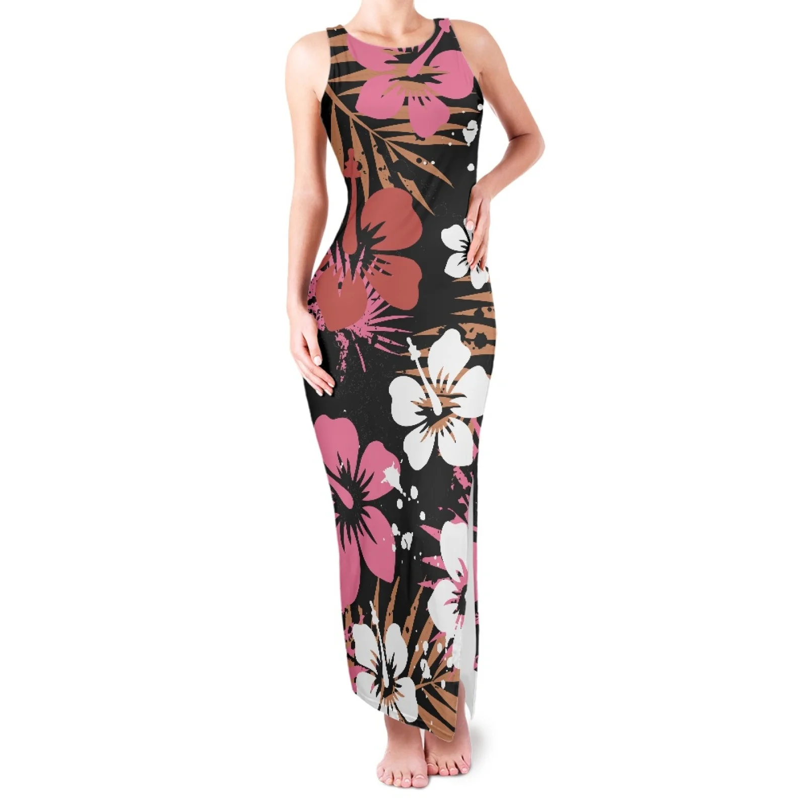 Polynesian Tribal Flower Design