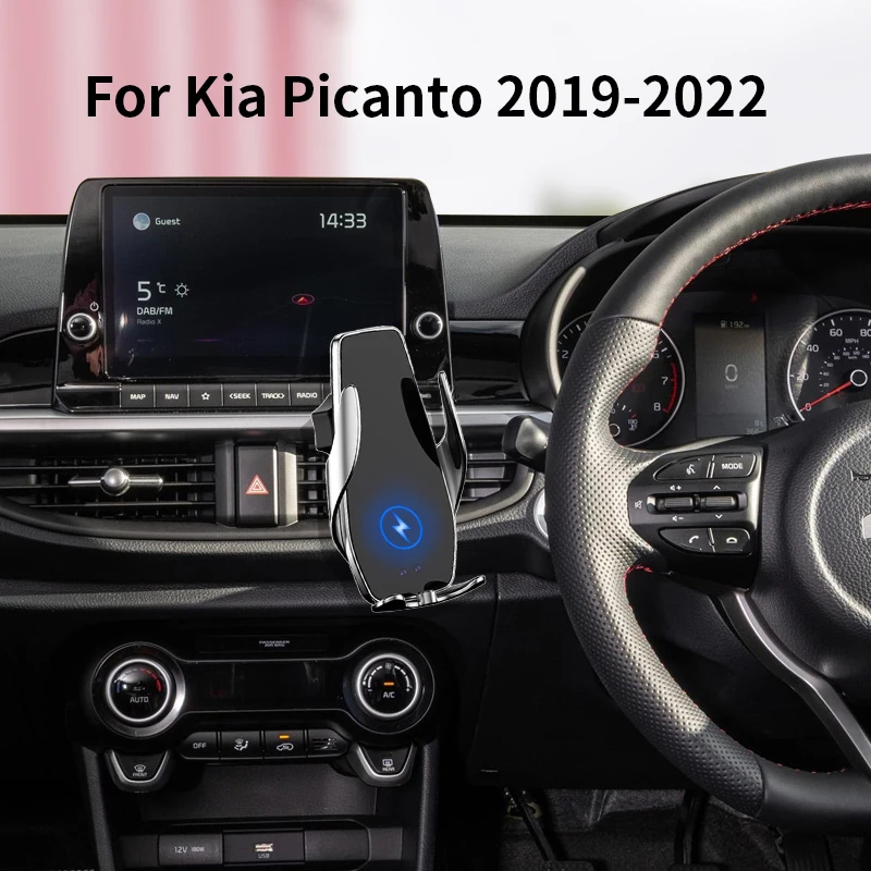 Car-Phone-Holder-For-Kia-Picanto-2019-2022-Screen-Navigation-Wireless ...