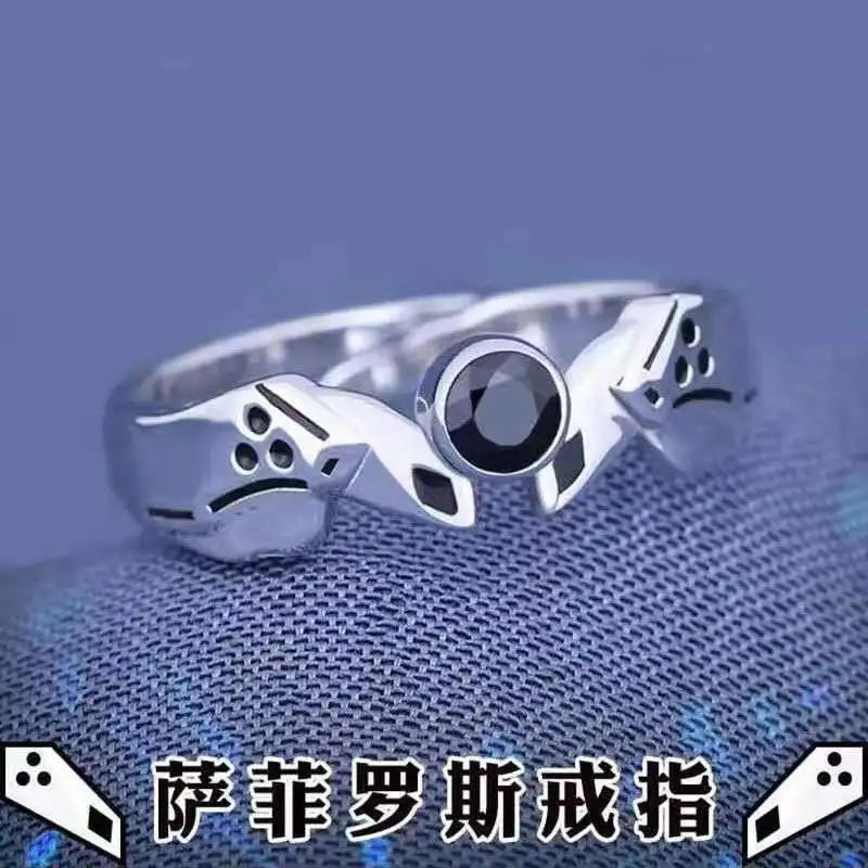 Anime-Final-Fantasy-Sephiroth-Black-Enamel-Ring-for-Men-Women-Silver ...