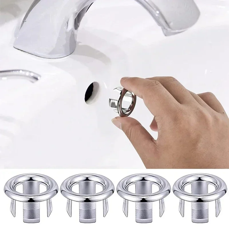 1-4PCS-Kitchen-Bathroom-Basin-Trim-Bath-Sink-Hole-Round-Overflow-Drain ...
