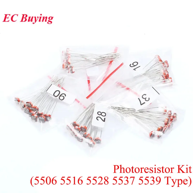 50pc LDR Photoresistor 5506 5516 5528 5537 5539 Light Dependent ...