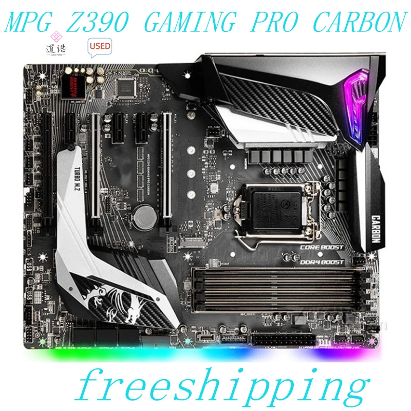 Placa base de carbono para MSI MPG Z390 GAMING PRO, 128GB, LGA 1151, DDR4, ATX, usada, 100% ...