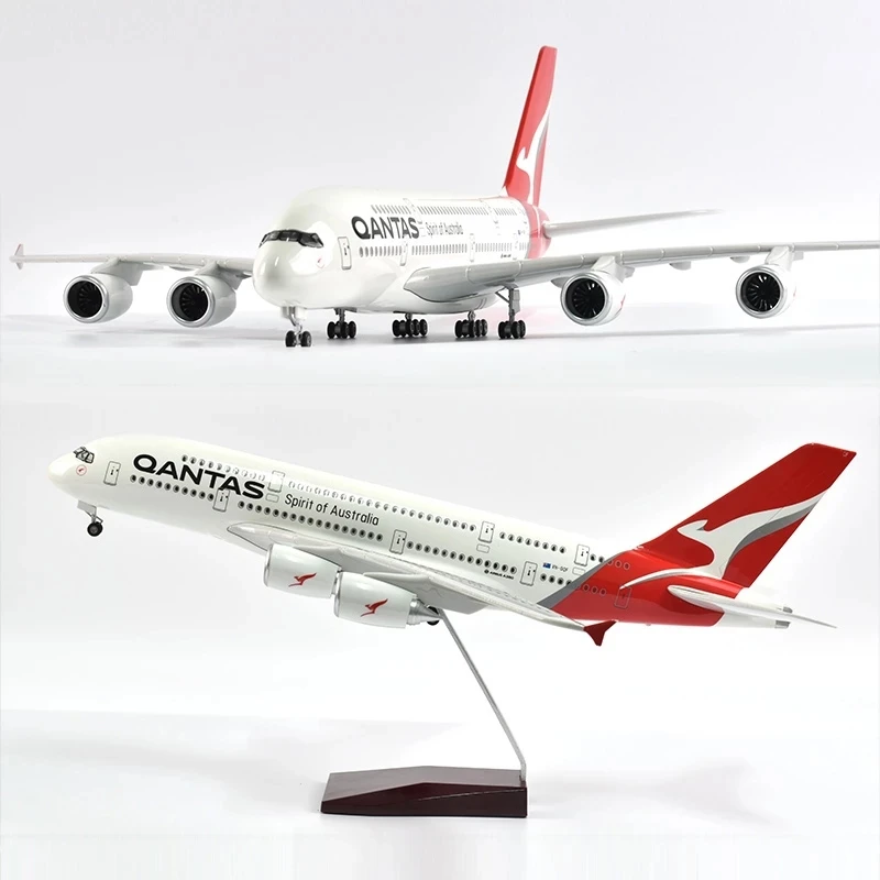 Qantas-Airways-47cm-1-160-Scale-Airbus-A380-Aircraft-Model-With-Light ...