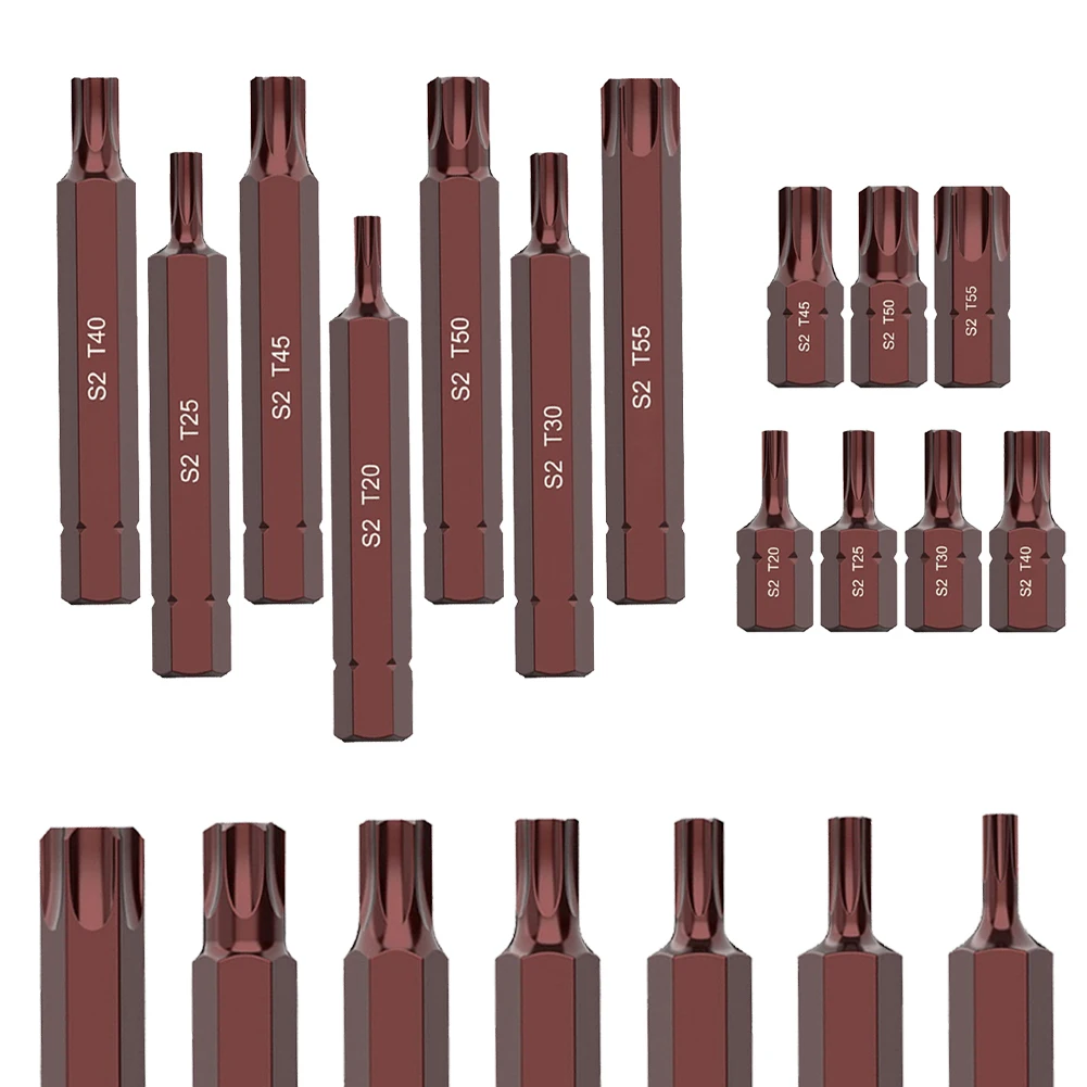 Solid-Hex-Shank-Torx-Chave-De-Fenda-Bits-Set-Chave-De-Fenda-De-Impacto ...