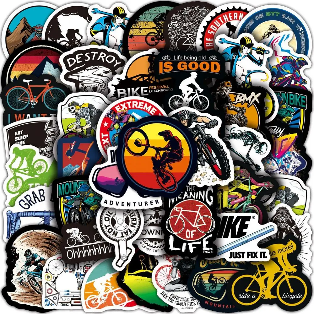 10/20/50/100pcs Cool Racing Bicycle Mountain Bike Stickers Graffiti MTB ...