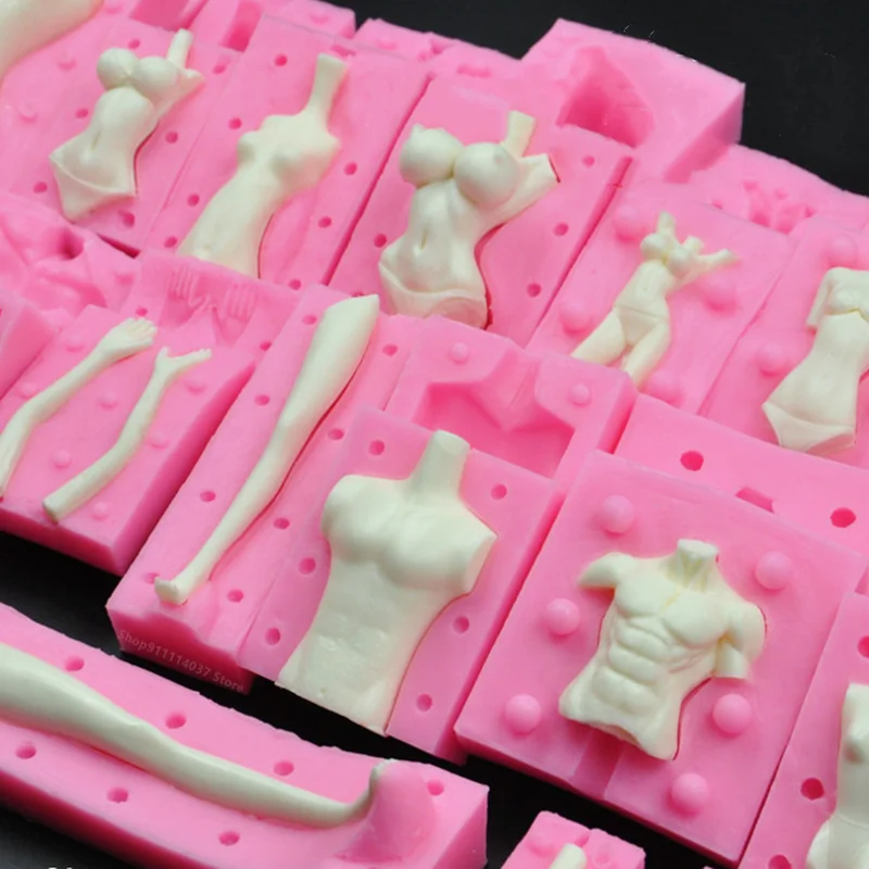 Polymer Clay Molds Hands | Silicone Mold Clay Body | Soft Clay Hand ...