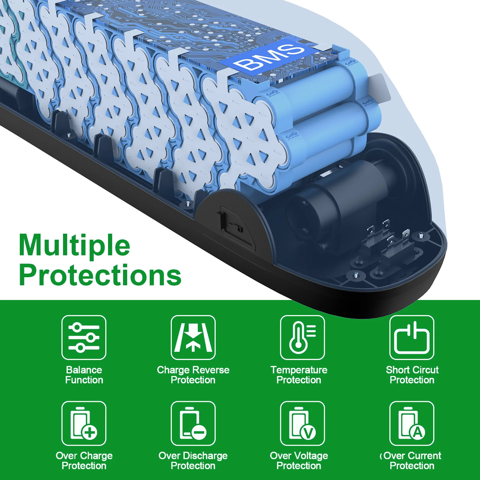 EBike Battery Hailong Polly 52V 48V 24Ah 36V 19.2Ah 13Ah 15Ah 21700 18650 Battery Pack for 1500W ...