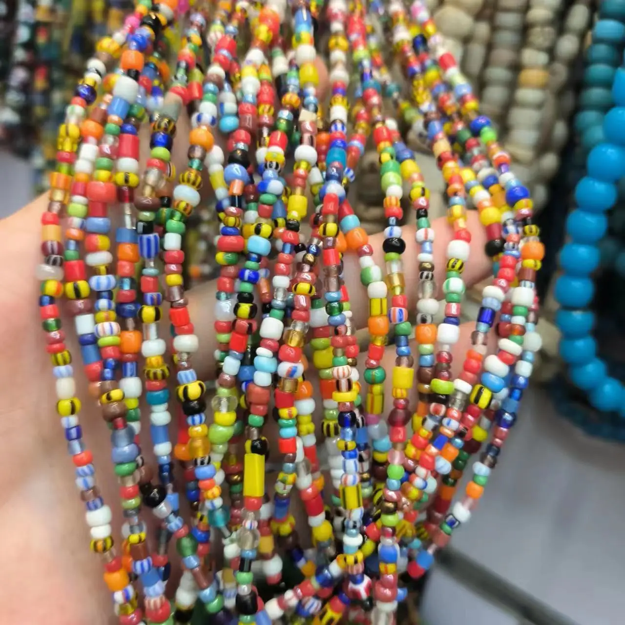 1pcs-lot-Mini-Glass-Bead-Color-Strip-scattered-beads-African-trade ...