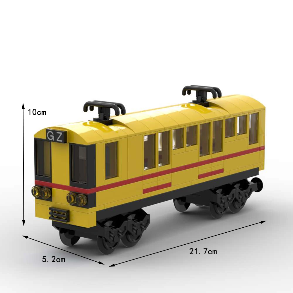 MOC Model Subway Train City Metro Track Rail Trains Building Bricks ...