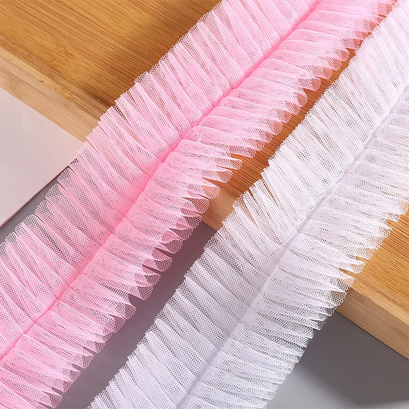 30-Yards-65MM-Refreshing-Fold-Ruffled-Net-Yarn-Ribbon-Hair-Bows-DIY ...