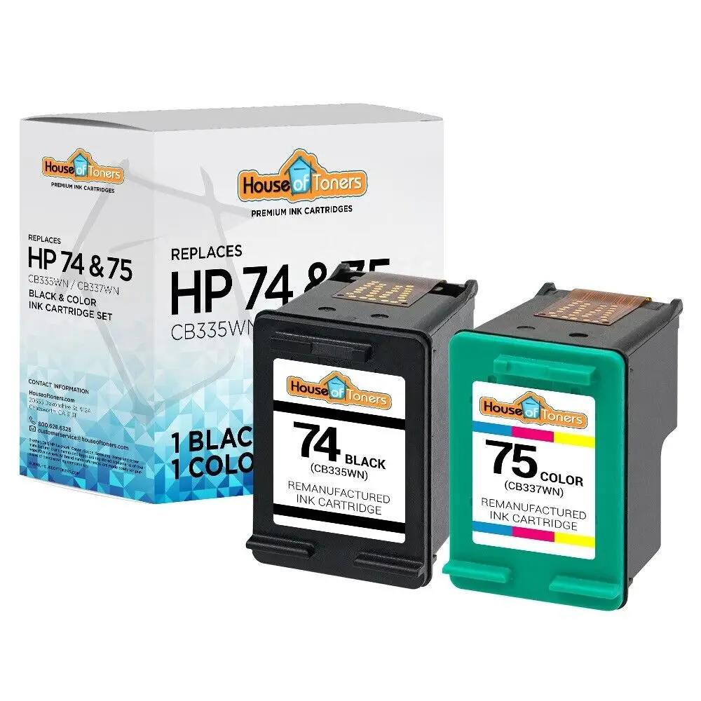 2pk-hp-74-75-preto-cor-deskjet-d4260-d4263-d4268-d4280-d4360-d4363 ...