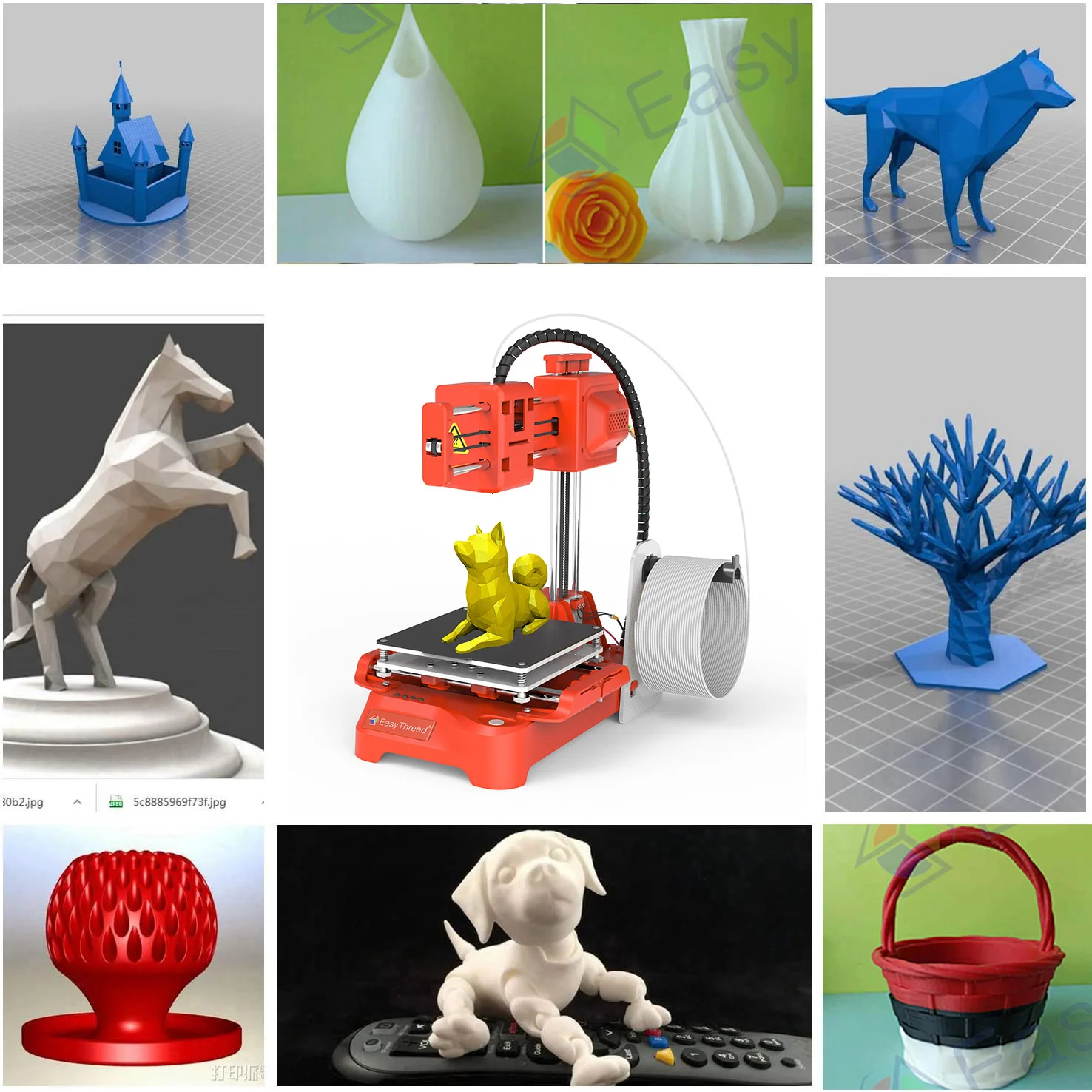 EasyThreed 3D Printer K7 Mini 3D Printers with Low Noise Small 3D ...