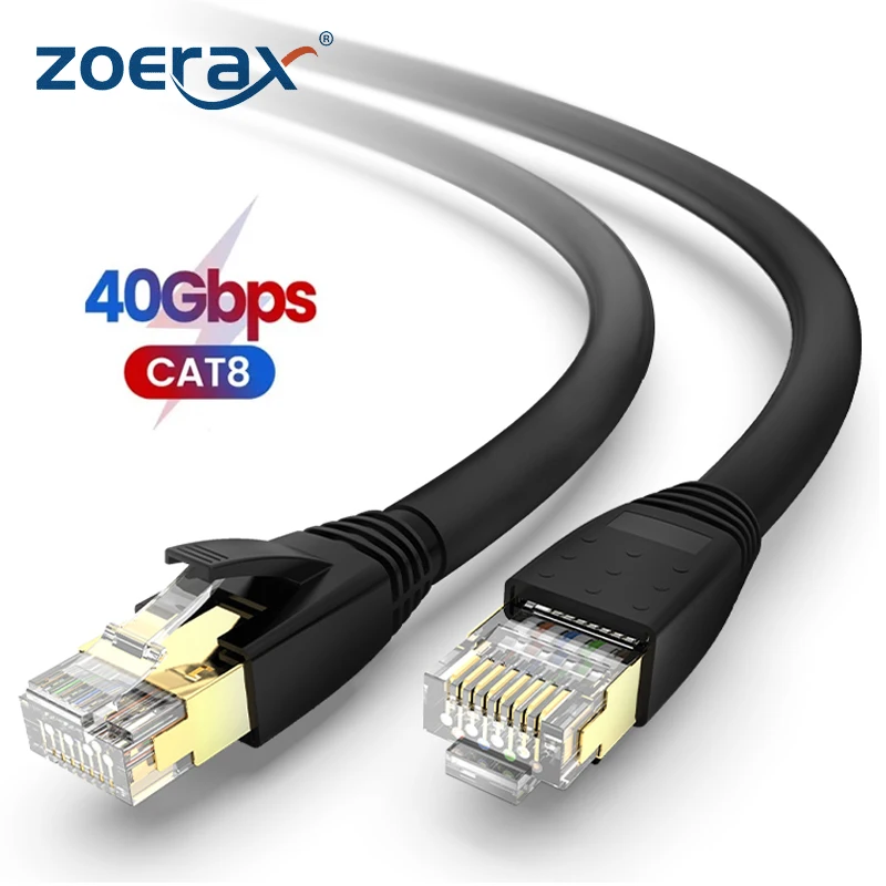 ZoeRax-CAT8-Ethernet-Cable-24AWG-40Gbps-2000Mhz-Heavy-Duty-High-Speed ...