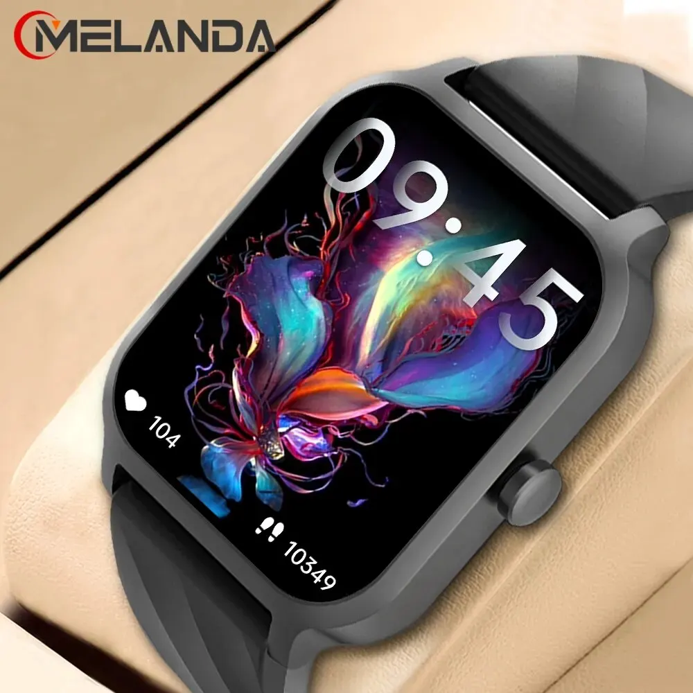 MELANDA-Smartwatch-para-Homens-e-Mulheres-Assistente-de-Voz-Chamada ...