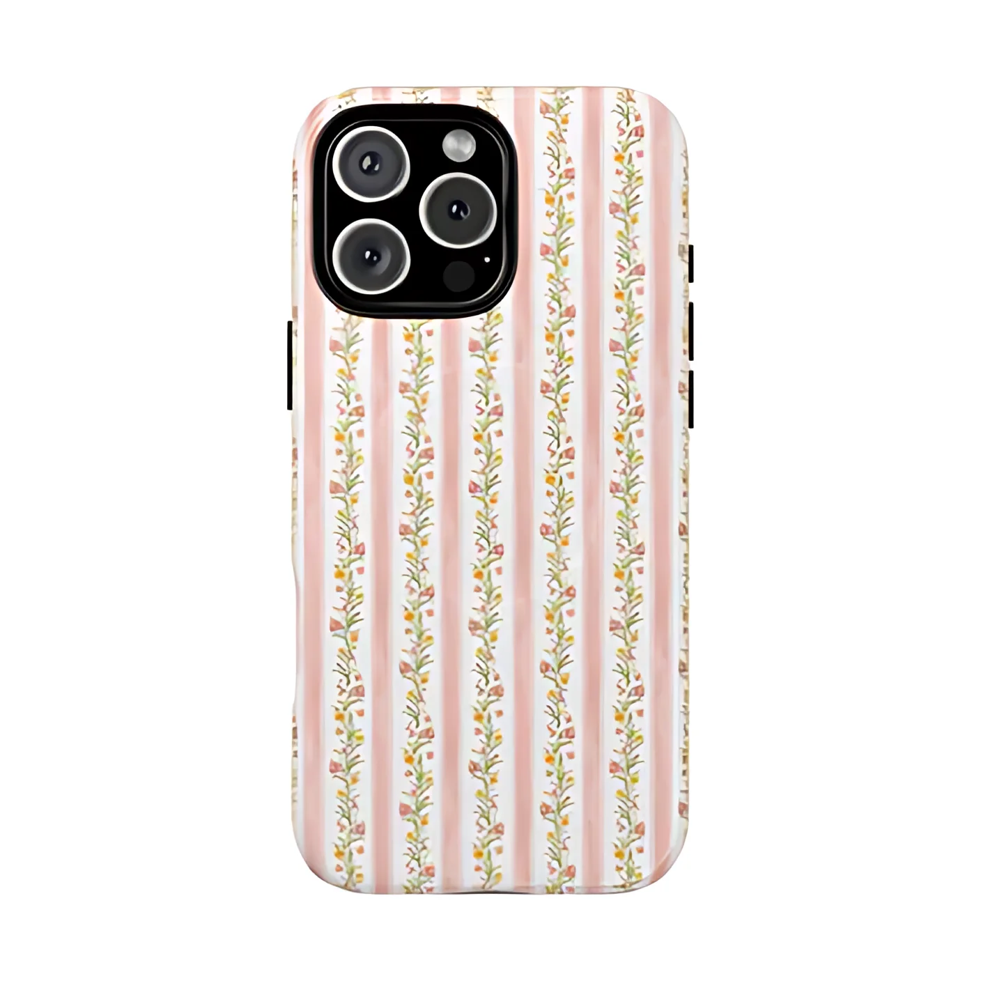 Floral Stripes Phone Case for iPhone 17 16e 16 15 14 13 12 11 X XS XR ...