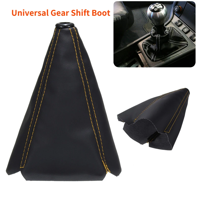 Hot 16mmUniversal Car Gear Shift Collars Carbon Fiber Auto Car Manual ...