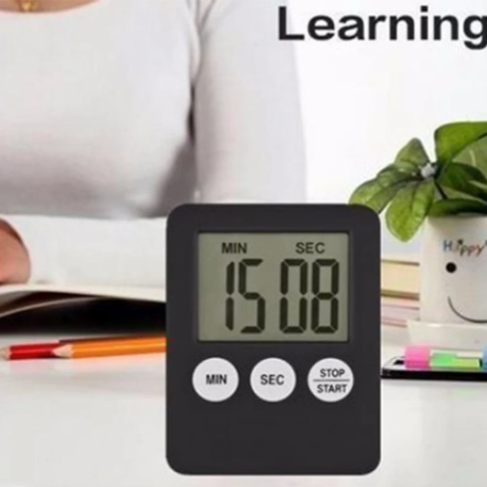 Kitchen Electronic Timer LCD Digital Countdown Timer Home Practical Cooking Timer Egg Timer ...