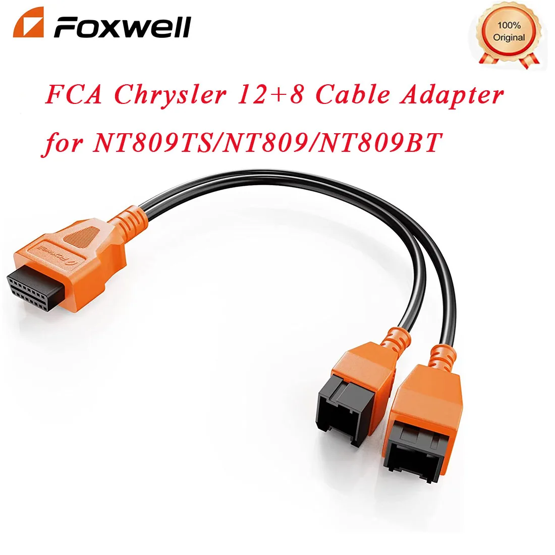 FOXWELL 12+8 Pin OBD2 Cable Adaptor Compatible with FCA Autoauth Cable ...