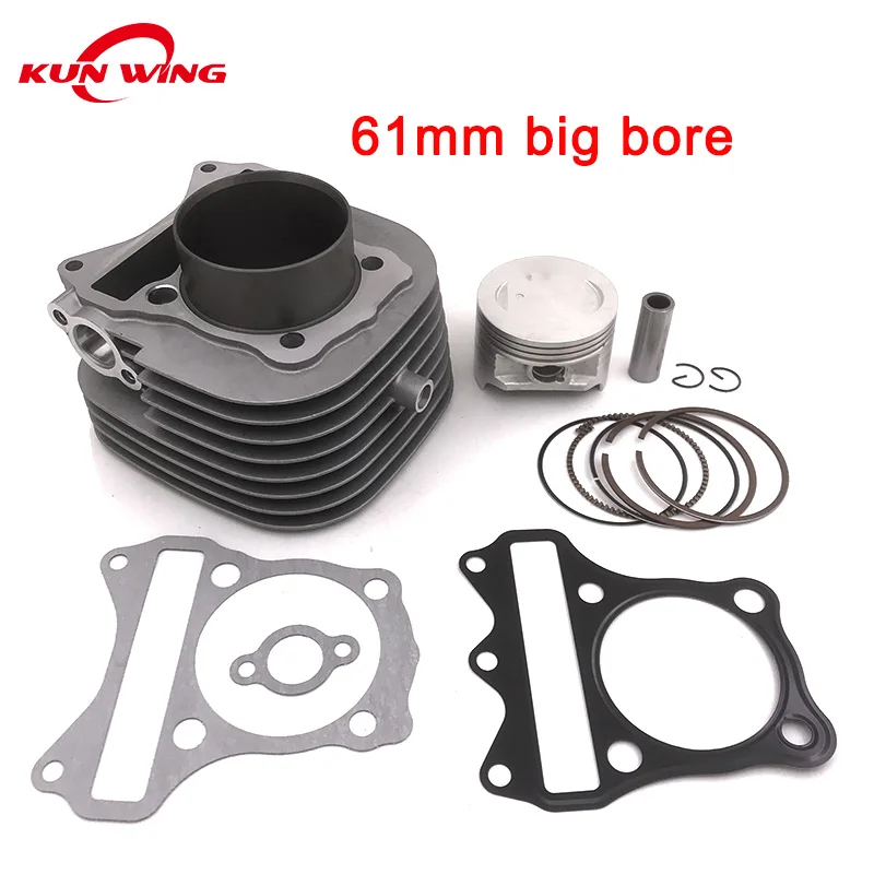 61mm Big Bore Cylinder Kit for Haojue Suzuki 15P V125 GSR125 LINDY 125 ...