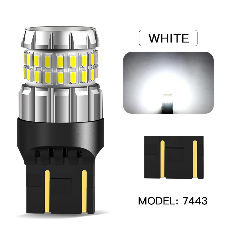 LED 마커 전구 클리어런스 램프, 주간 주행등, DRL 7443 W21/5W, 쉐보레 말리부 부익 오펠 아스트라 XT 앙코르, 1 쌍