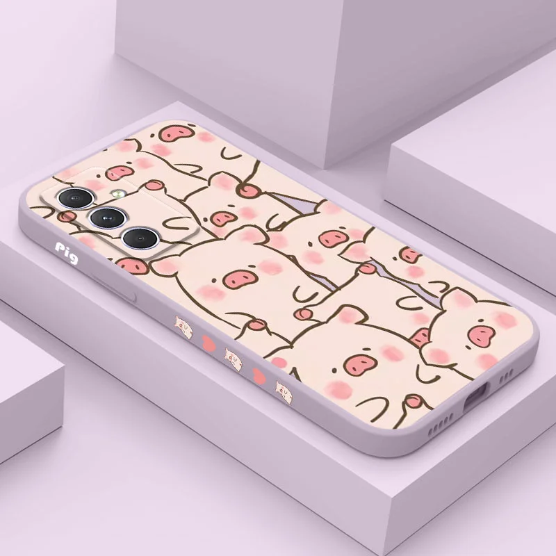 Cute-Pink-Pig-Phone-Case-For-Samsung-Galaxy-A54-A34-A24-A16-A14-A55-A35 ...