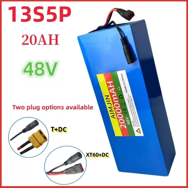 13S5P 48V 20Ah 18650 Lithium Battery Pack Built-in BMS 500-1000W ...